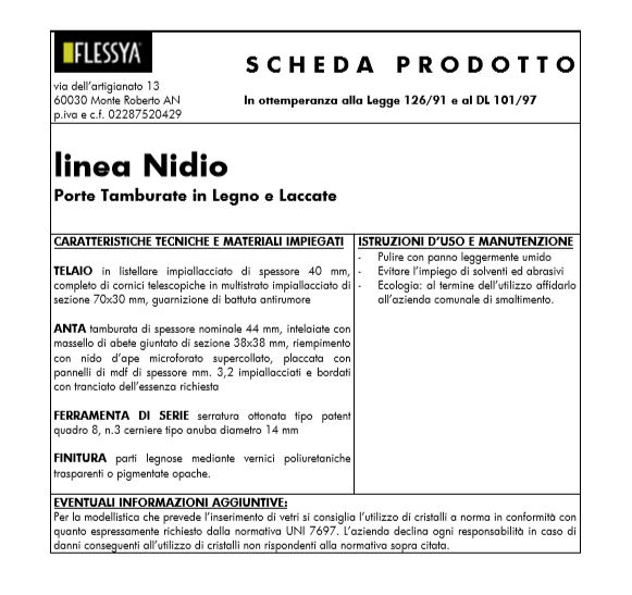 PORTE LINEA " NIDIO " FLESSYA | infissi e porte napoli